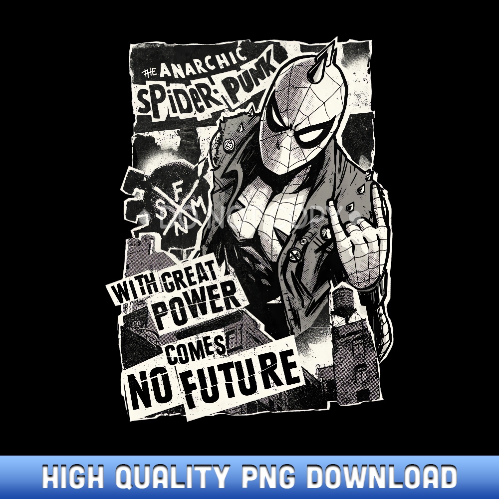 Marvel Spider-Man Anarchic Spider-Punk With Great Power Long | Inspire ...