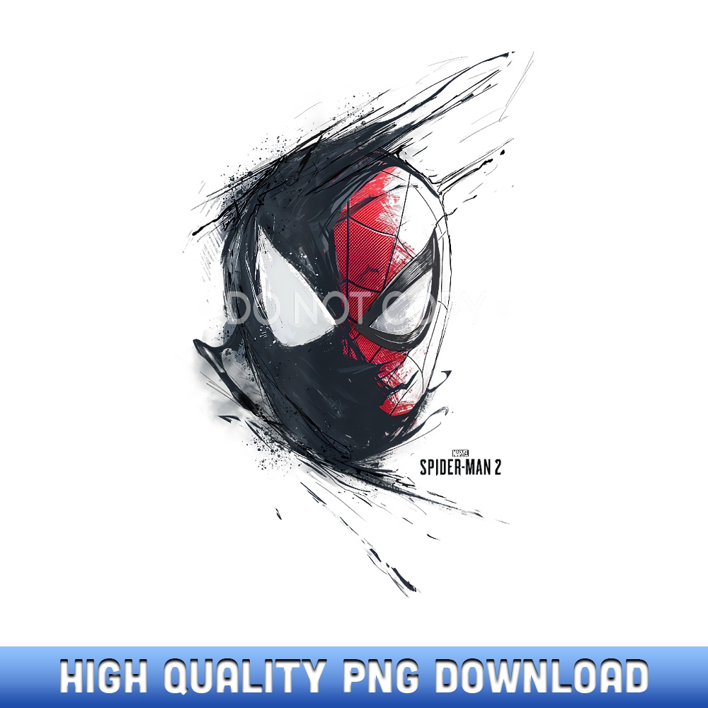 Marvel Spider-Man 2 Red Black Mask Split Face Splash - Custo | Inspire ...