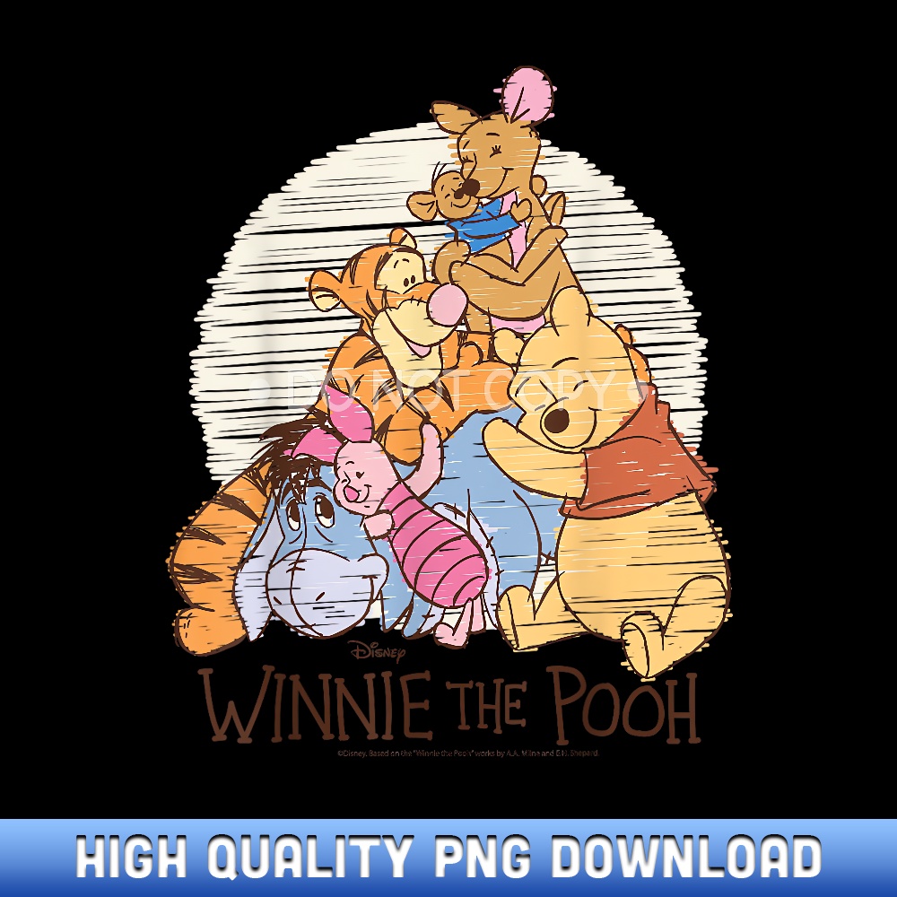 Winnie The Pooh - Pooh Eeyore Piglet Tigger Kanga Roo Hug | Inspire Uplift