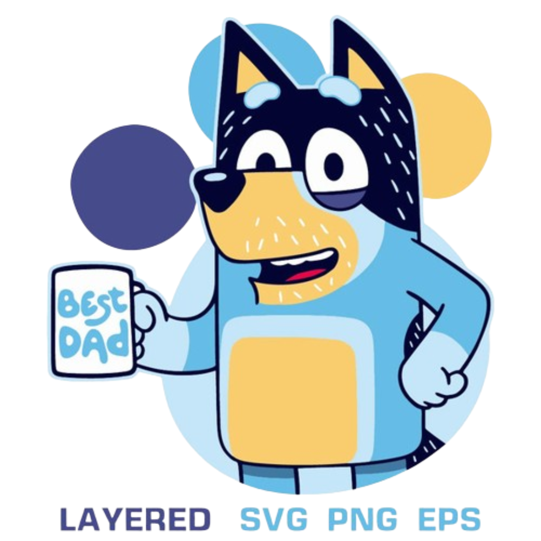Bluey Svg, Bluey Dad Svg, Bluey Svg For Cricut, Bluey Birthd | Inspire ...