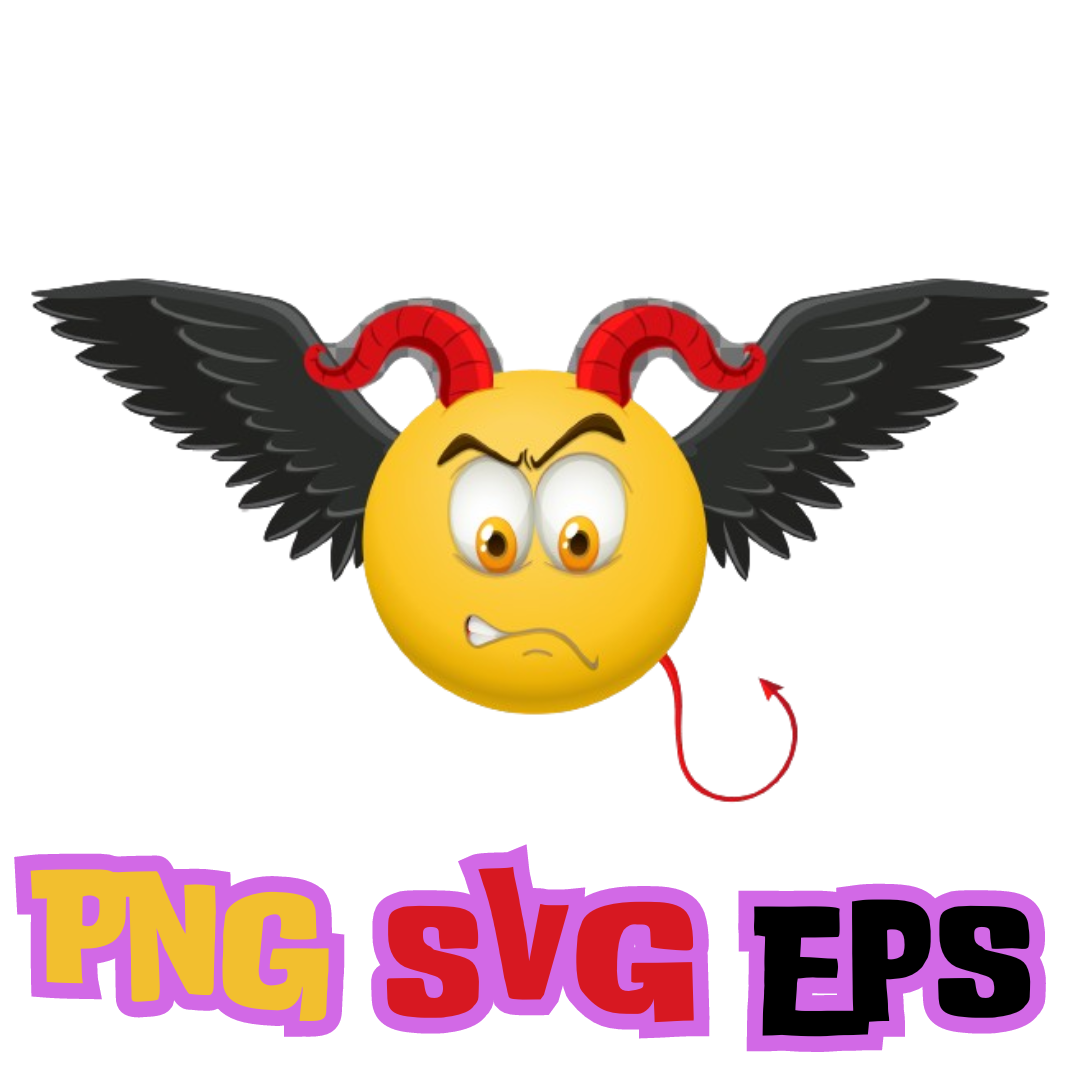 Angry Emoji heart devil-emoticon-with-facial-expression devi | Inspire ...