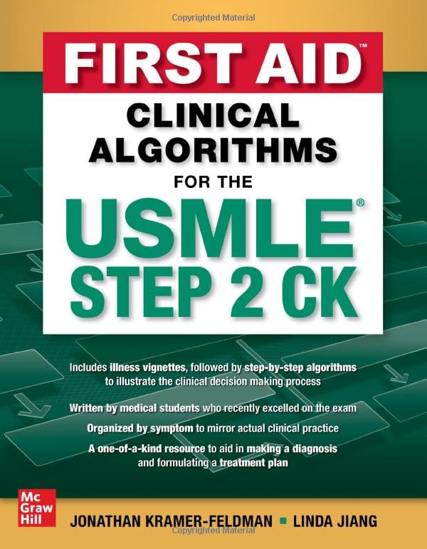 First Aid Clinical Algorithms for the USMLE Step 2 CK 1st Ed - Inspire Uplift