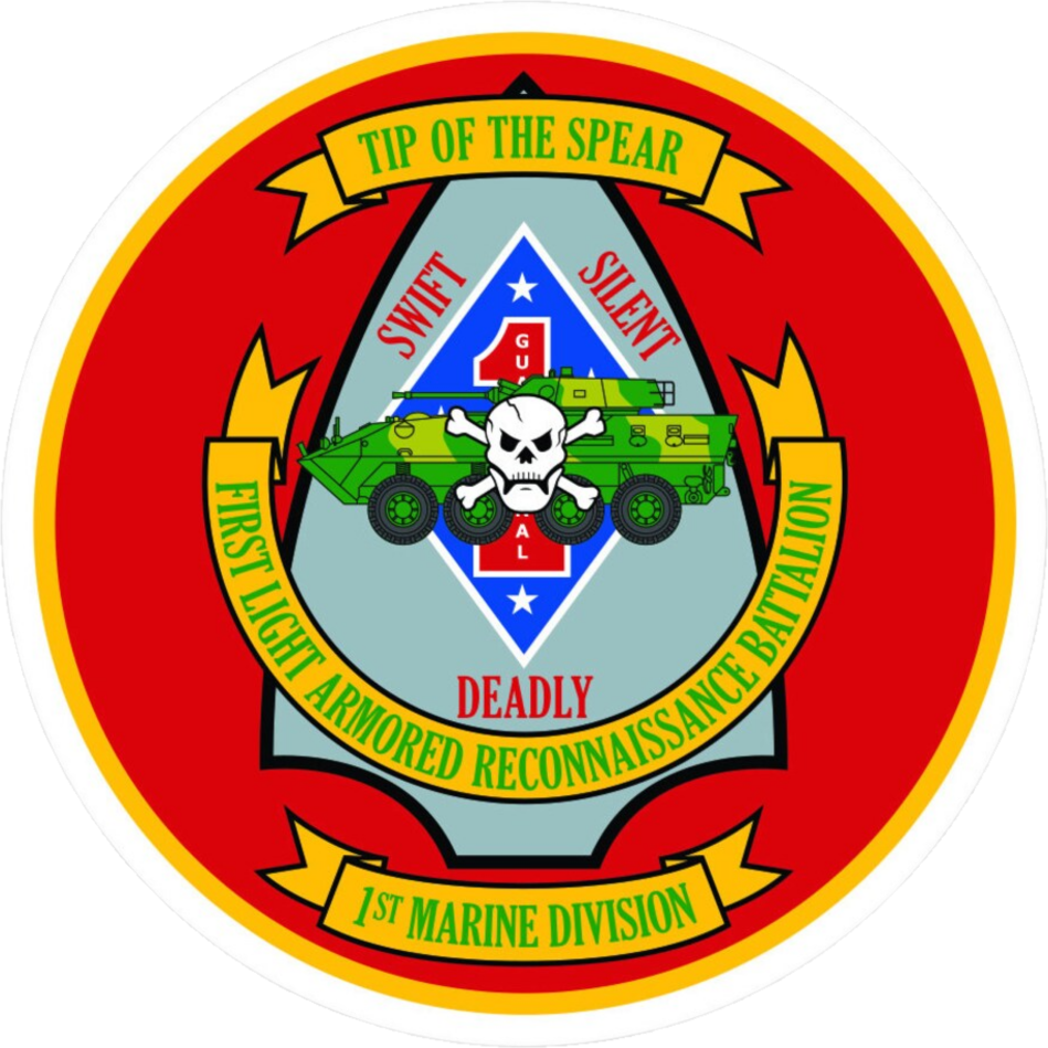 1st Light Armored Reconnaissance Battalion V2 Marine Sticker | Inspire ...