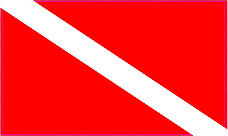 Dive Flag Sticker Self Adhesive Vinyl scuba diving 2 C250 | Inspire Uplift