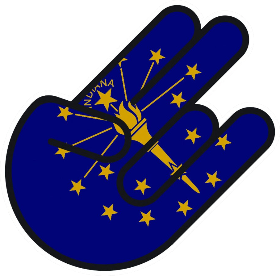 Indiana Shocker Sticker Self Adhesive Vinyl hoosier IN - C24 | Inspire ...