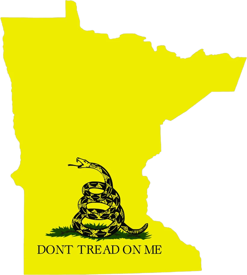 Minnesota State Shaped Gadsden Flag Sticker Self Adhesive Vi | Inspire ...