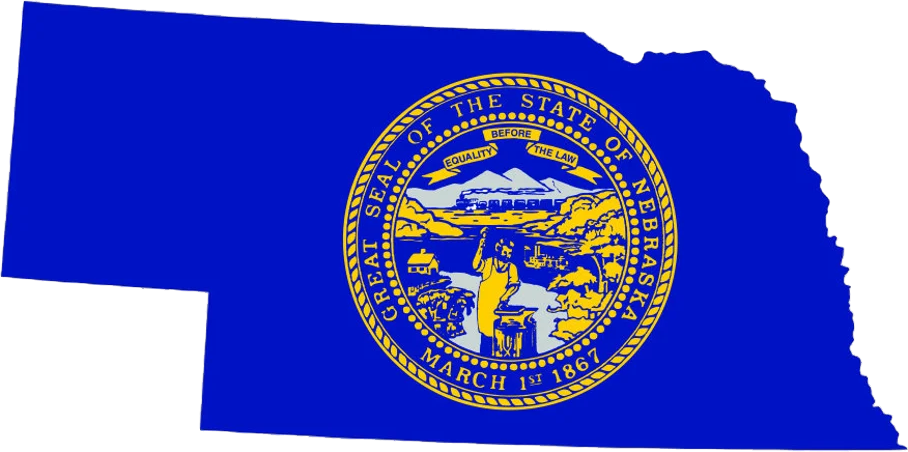 Nebraska State Shaped Flag Sticker Self Adhesive Vinyl NE - | Inspire ...