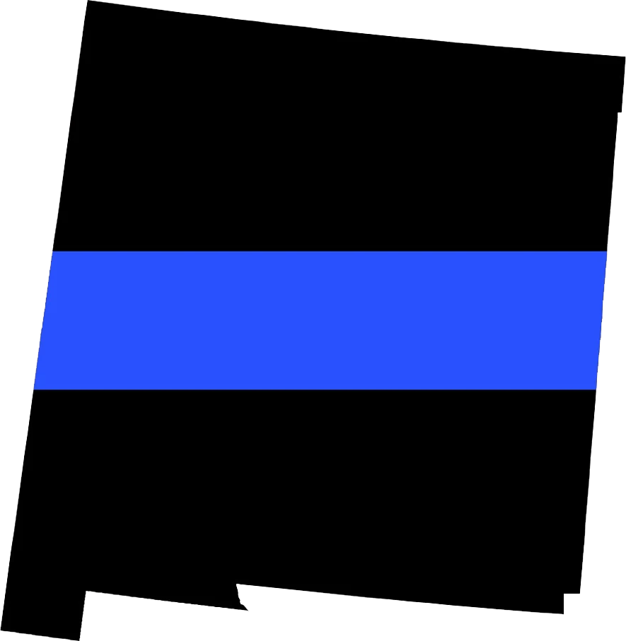 New Mexico State Shaped The Thin Blue Line Sticker Self Adhe | Inspire ...