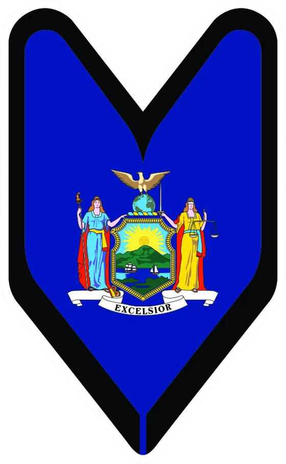 New York Driver Badge Sticker Self Adhesive Vinyl wakaba lea | Inspire ...