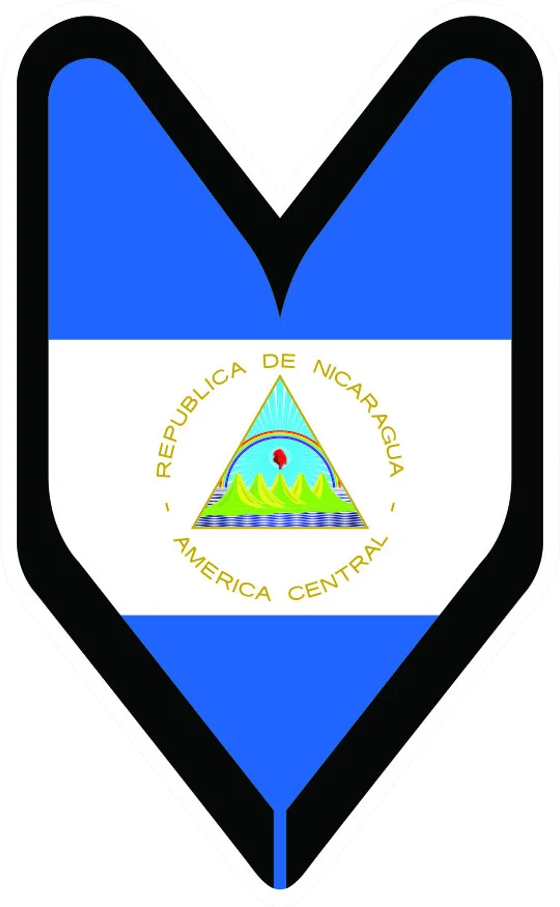 Nicaraguan Driver Badge Sticker Self Adhesive Vinyl wakaba l | Inspire ...