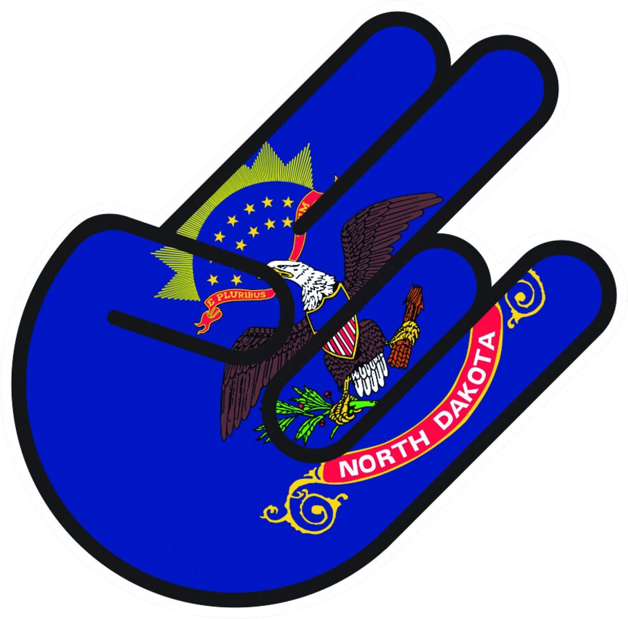 North Dakota Shocker Sticker Self Adhesive Vinyl north dakot | Inspire ...