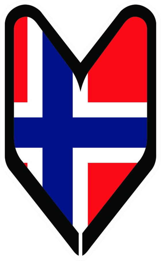 Norwegian Driver Badge Sticker Self Adhesive Vinyl wakaba le | Inspire ...