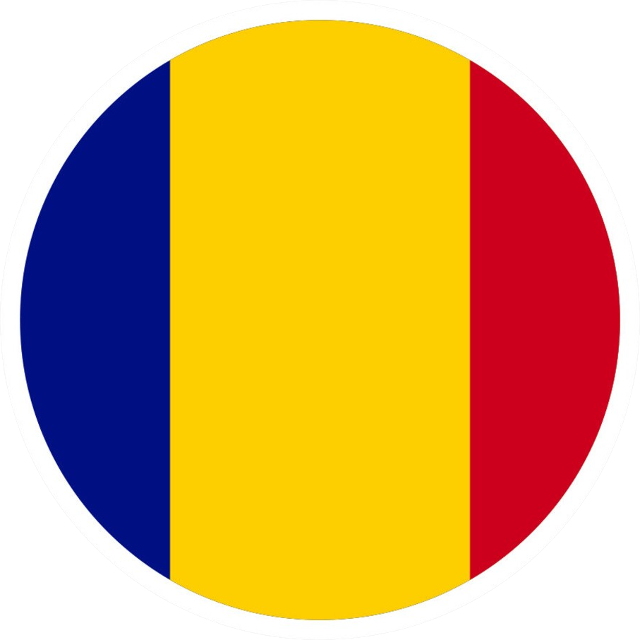 Round Chadian Flag Sticker Self Adhesive Vinyl Chad TCD TD - | Inspire Uplift