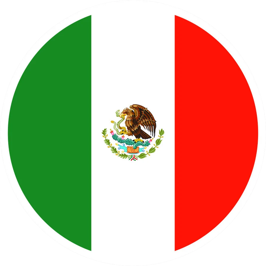 Round Mexican Flag Sticker Self Adhesive Vinyl mexico - C121 | Inspire ...