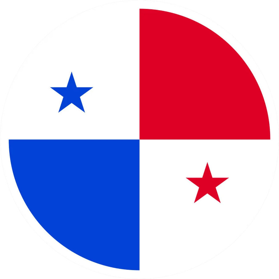 Round Panamanian Flag Sticker Self Adhesive Vinyl Panama pa | Inspire ...