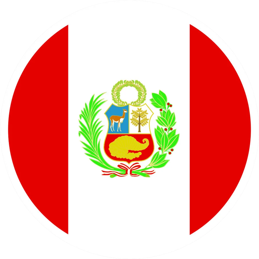 Round Peruvian Flag Sticker Self Adhesive Vinyl Peru PER PE | Inspire ...