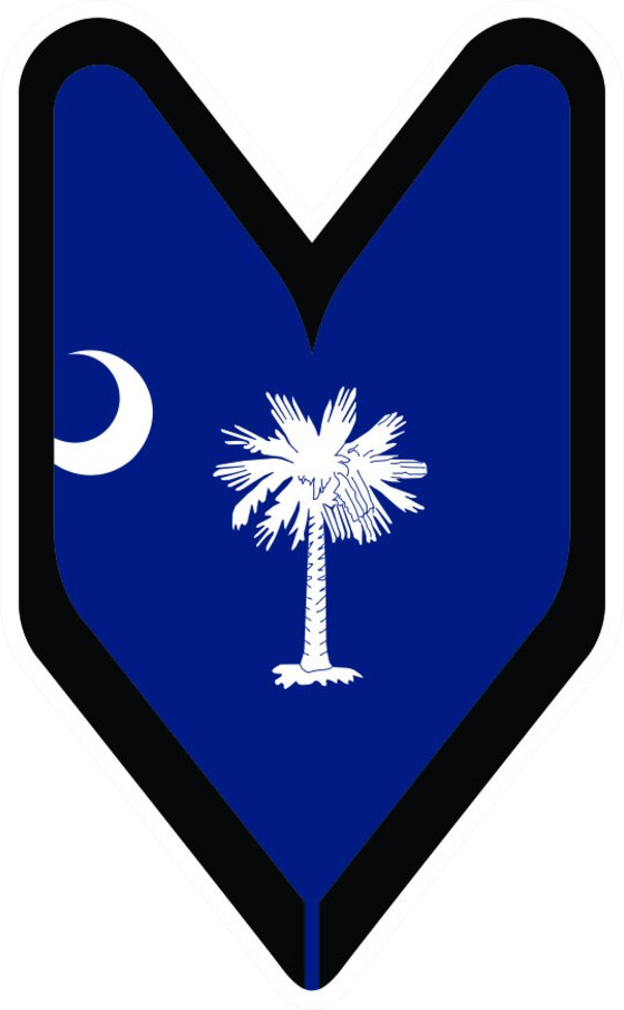 South Carolina Driver Badge Sticker Self Adhesive Vinyl waka - Inspire ...