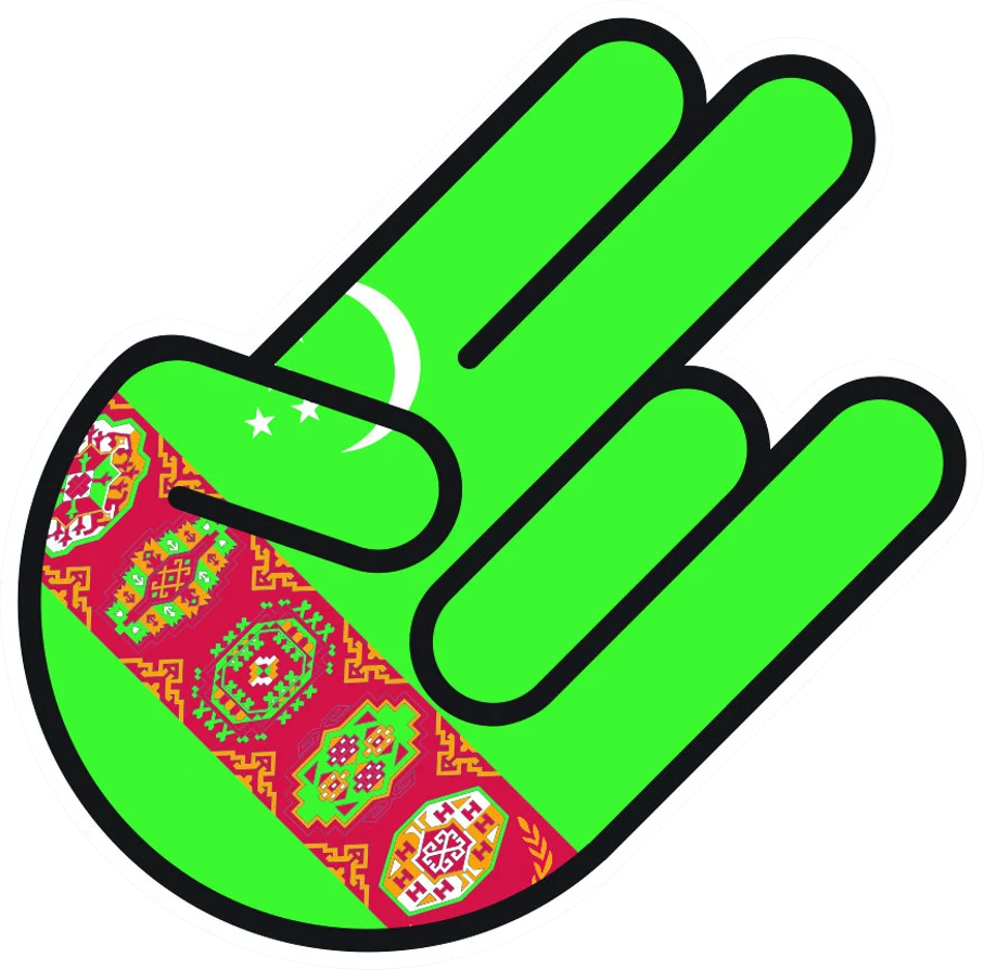 Turkmen Shocker Sticker Self Adhesive Vinyl Turkmenistan TKM | Inspire ...