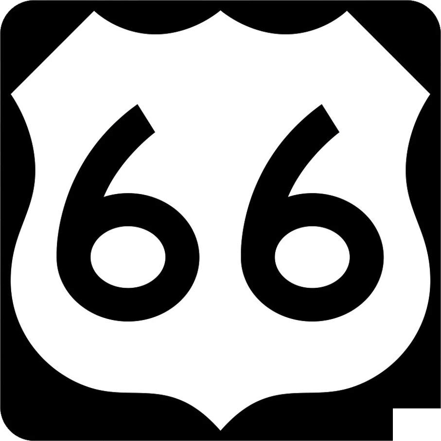 US Route 66 Sticker Self Adhesive Vinyl highway 2 - C837 | Inspire Uplift
