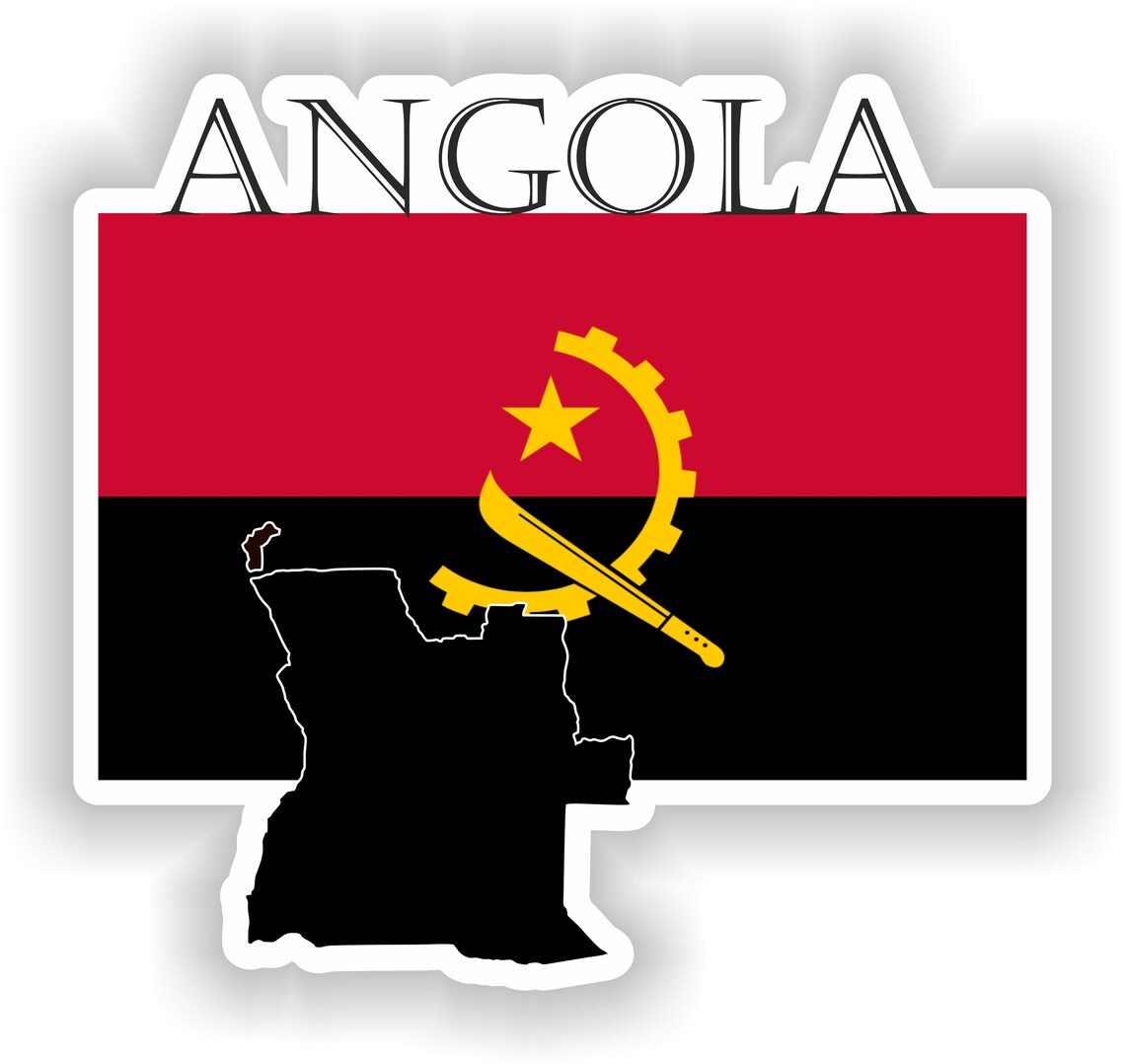 Angola Country Project Flag - Vinyl Sticker | Inspire Uplift