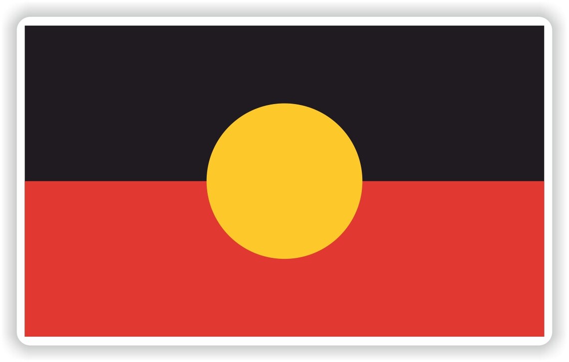 Australian Aboriginal flag Sticker for Laptop Book Fridge Gu | Inspire ...