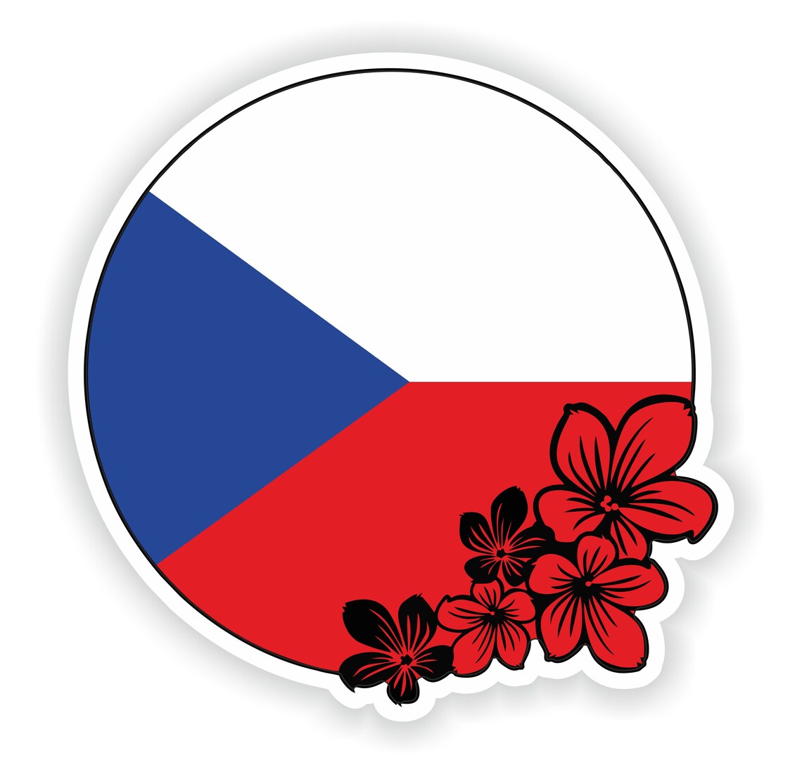 Czech Republic Sticker Round Flag for Laptop Book Fridge Gui | Inspire ...