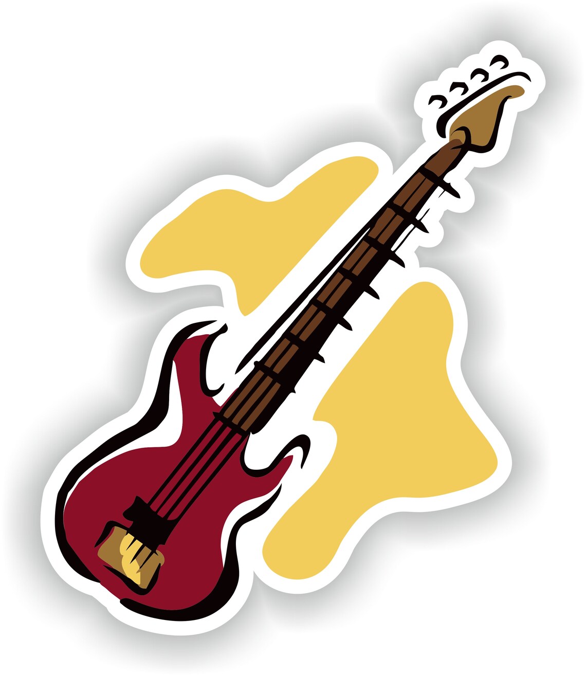 Electric Guitar Sticker for Bumper Car Van Truck Motorcycle | Inspire ...