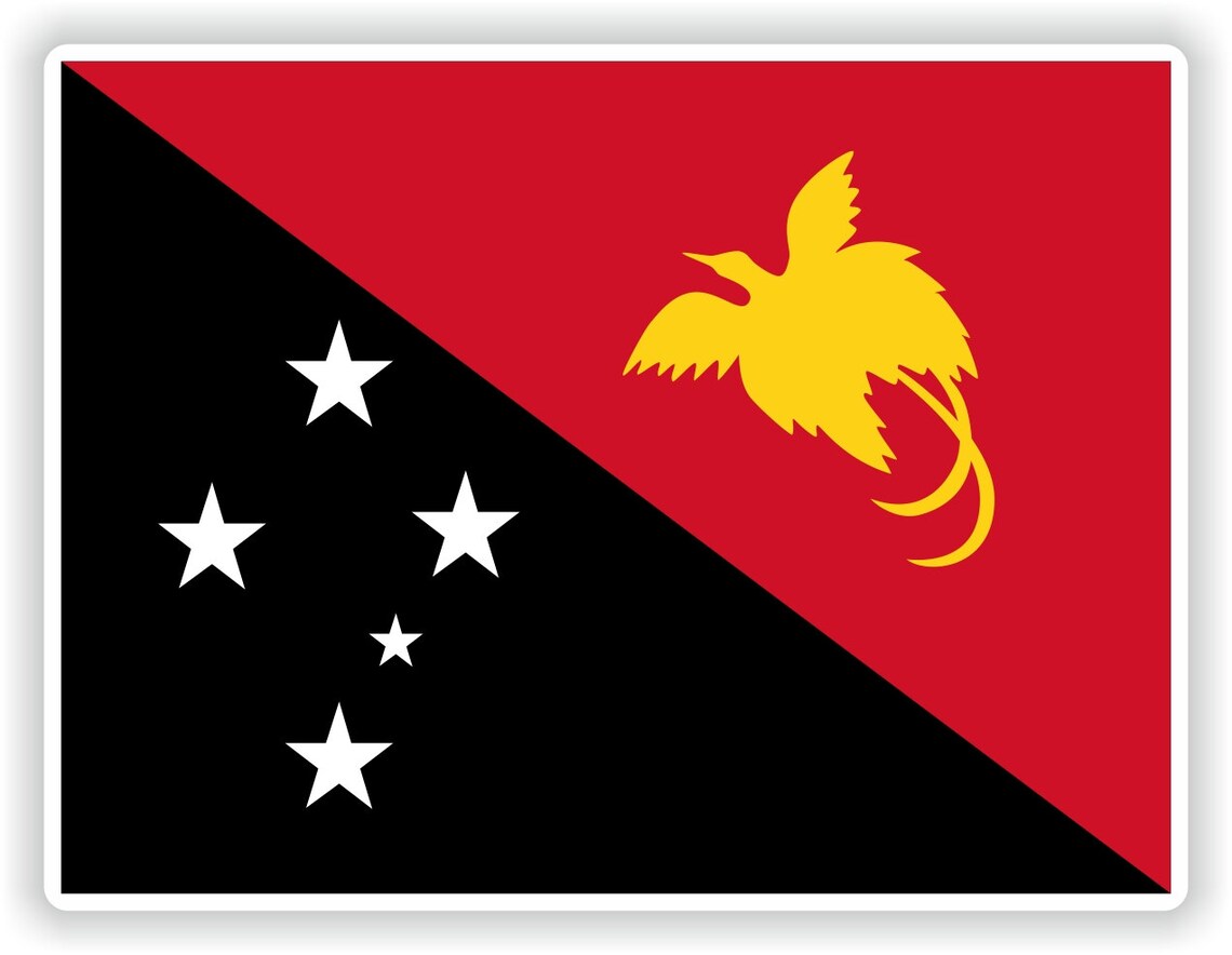 Flag of Papua New Guinea Oceania Sticker for Laptop Book Fri | Inspire ...