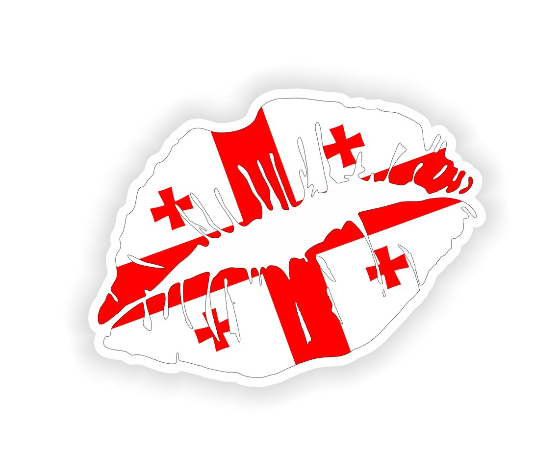 Georgia Lips Flag - Vinyl Sticker | Inspire Uplift