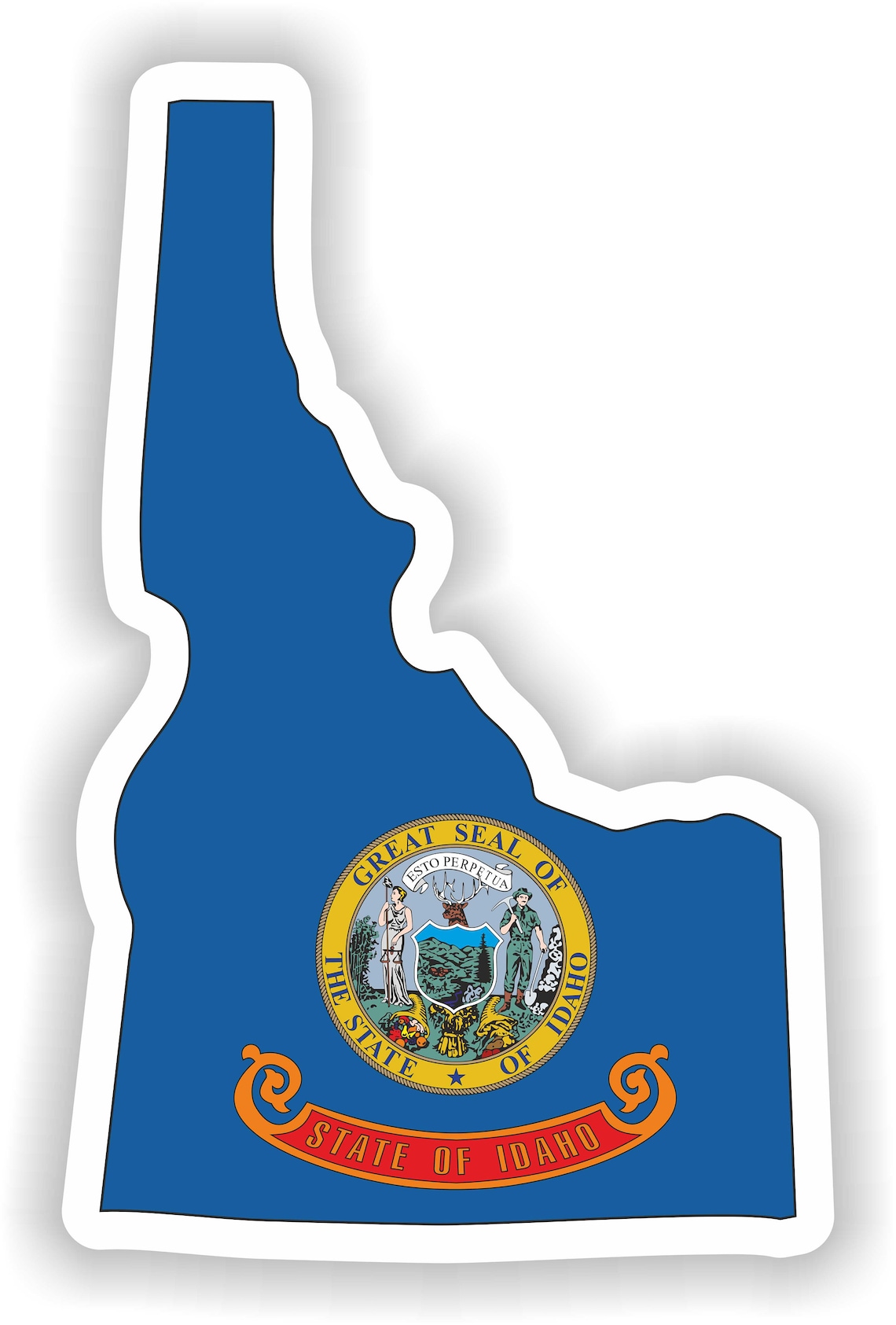 Idaho USA Map Flag - Vinyl Sticker | Inspire Uplift