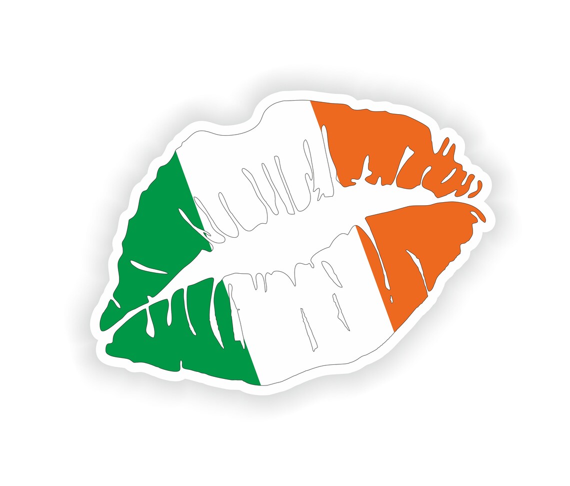 Ireland Lips Flag - Vinyl Sticker | Inspire Uplift