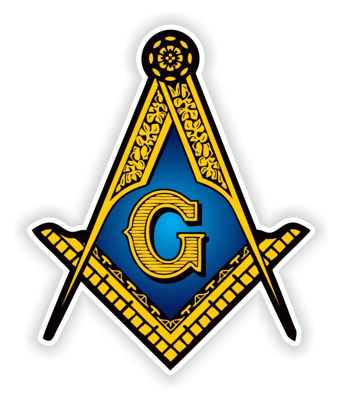Masonic Emblem 01 Freemasonry Sticker for Laptop Book Fridge | Inspire ...