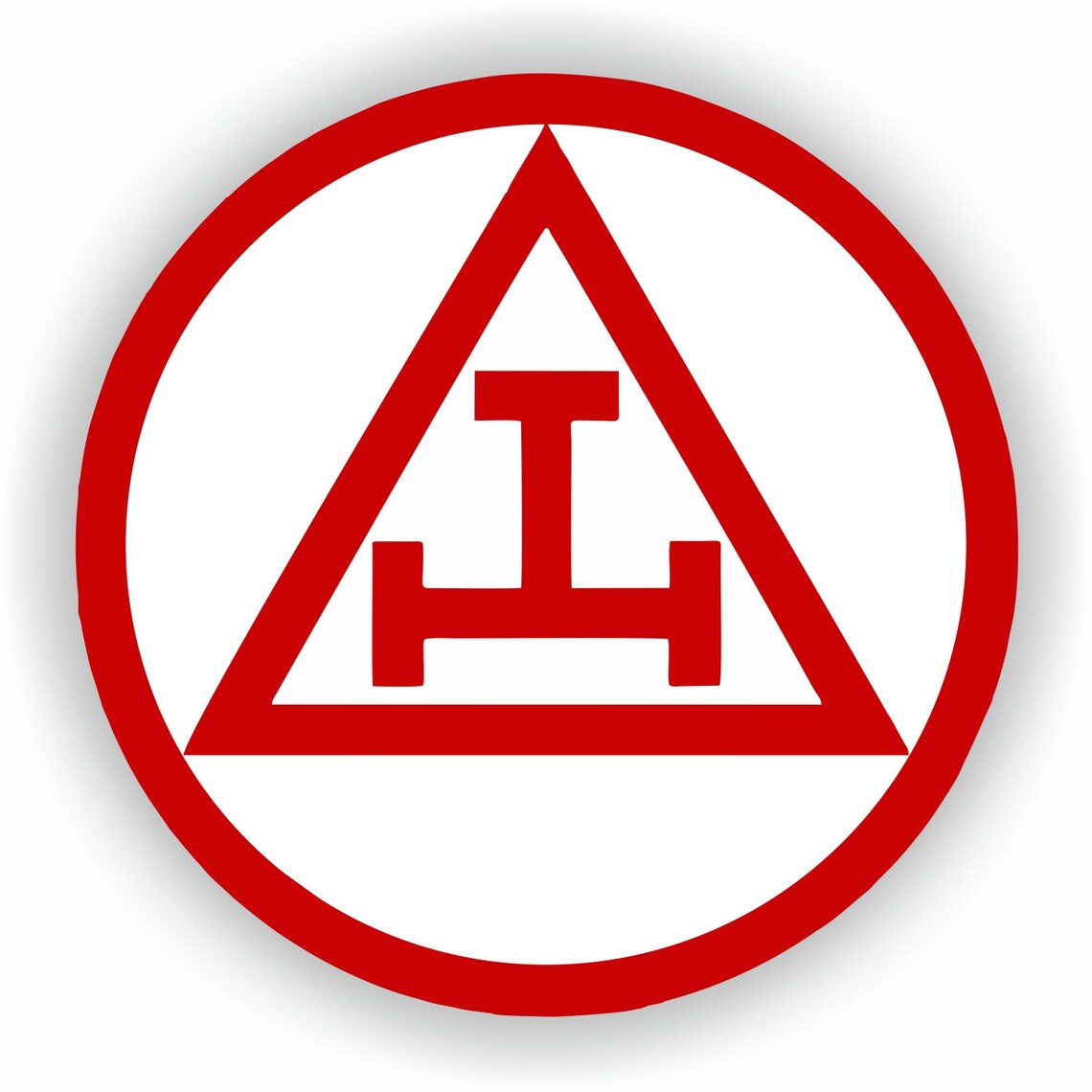 Masonic Emblem Red Round Freemasonry Sticker for Laptop Book | Inspire ...