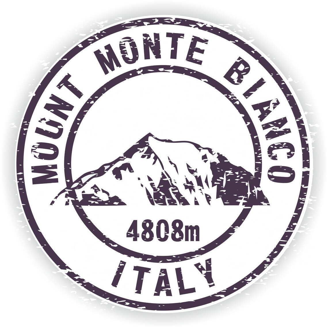 Monte Bianco Mount Stamp Mountains Vinyl Sticker for Laptop | Inspire ...