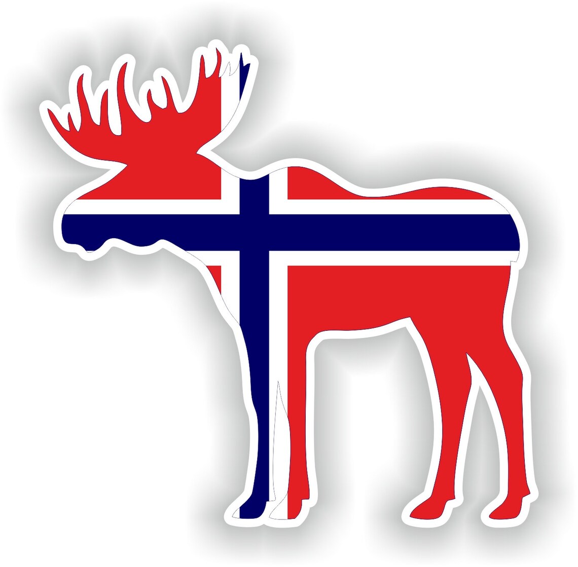 Moose Norway Sticker for Bumper Car Laptop Book Fridge Guita | Inspire ...