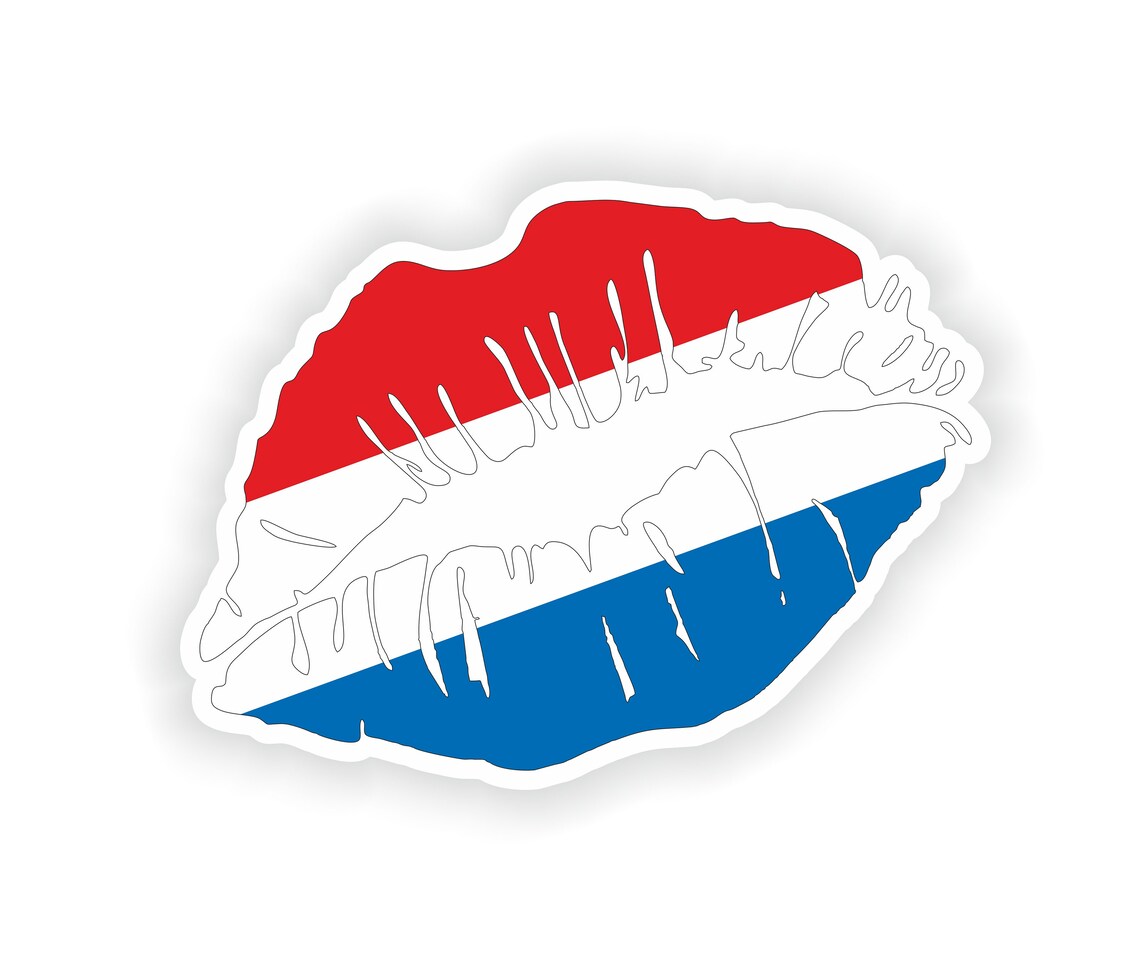 Netherlands Lips Flag - Vinyl Sticker | Inspire Uplift