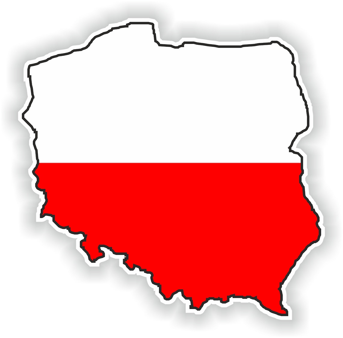 Poland Map Flag - Vinyl Sticker | Inspire Uplift