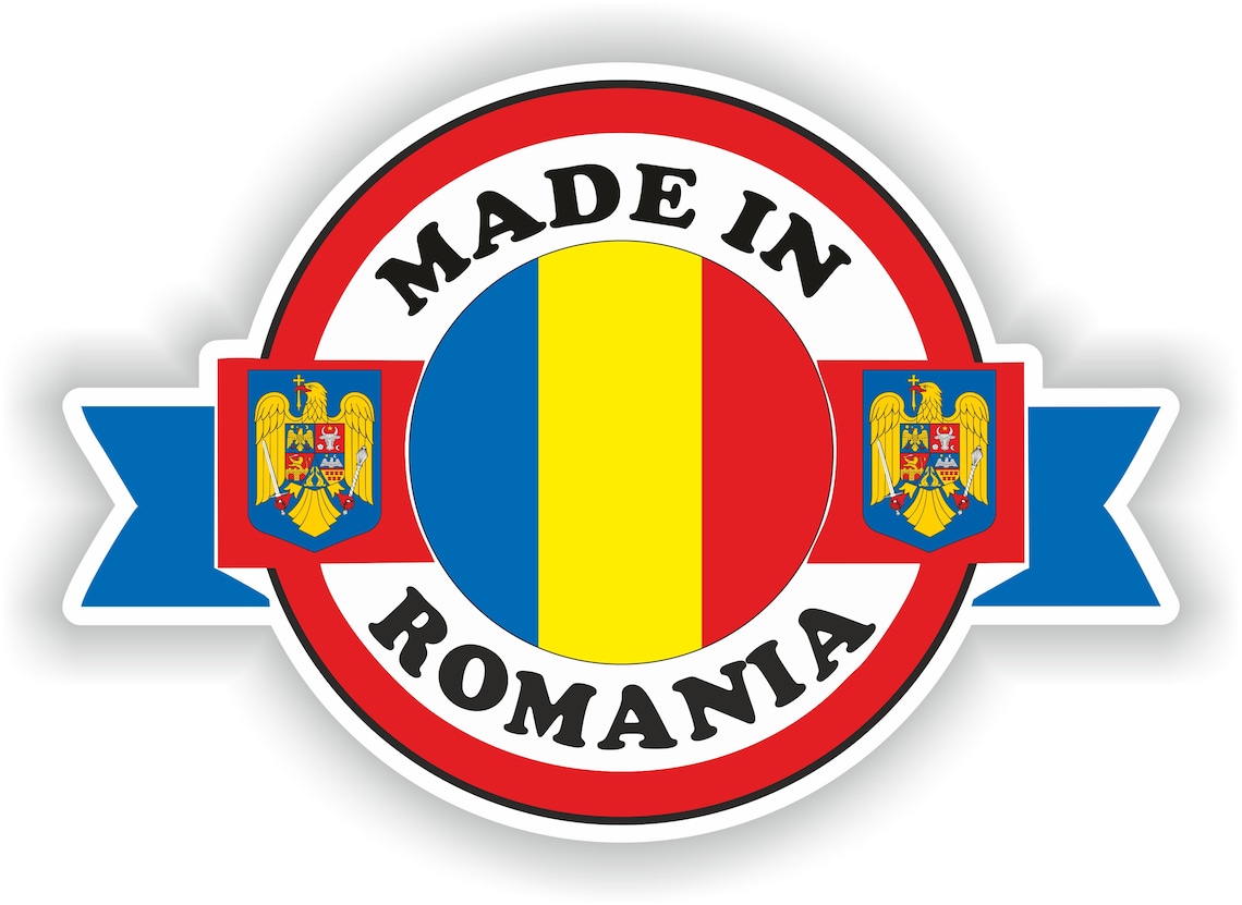 Romania Made in, Sticker Flag for Laptop Book Fridge Water B | Inspire ...