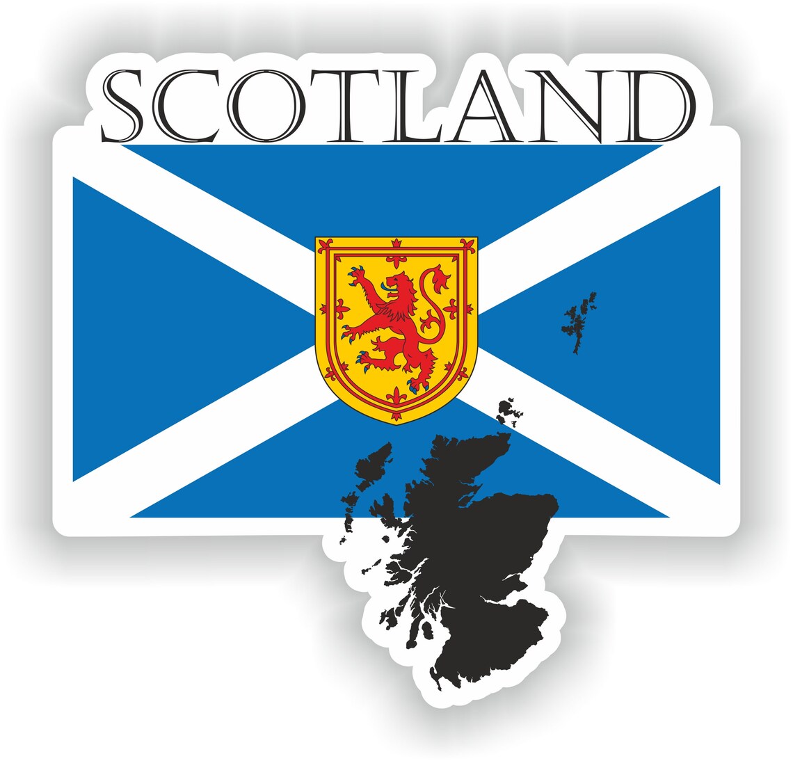 Scotland Country Project Flag - Vinyl Sticker | Inspire Uplift