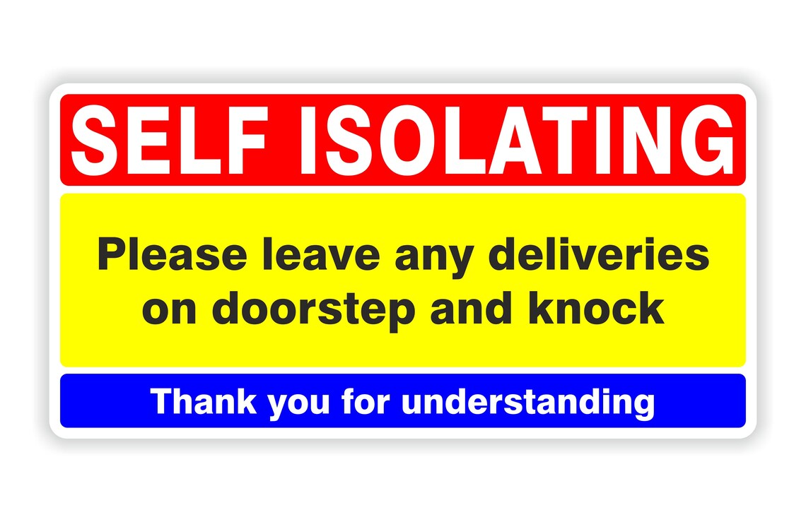 Self Isolating Sticker for Fridge Home Door Laptop Book Guit | Inspire ...