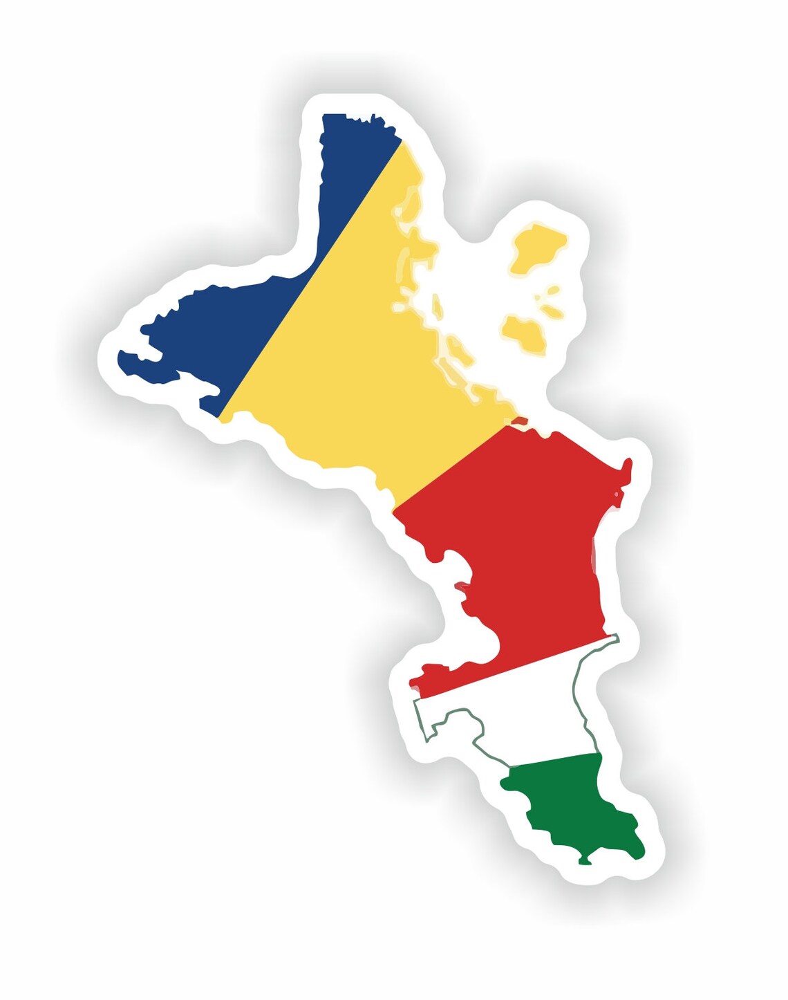 Seychelles Map Flag - Vinyl Sticker | Inspire Uplift