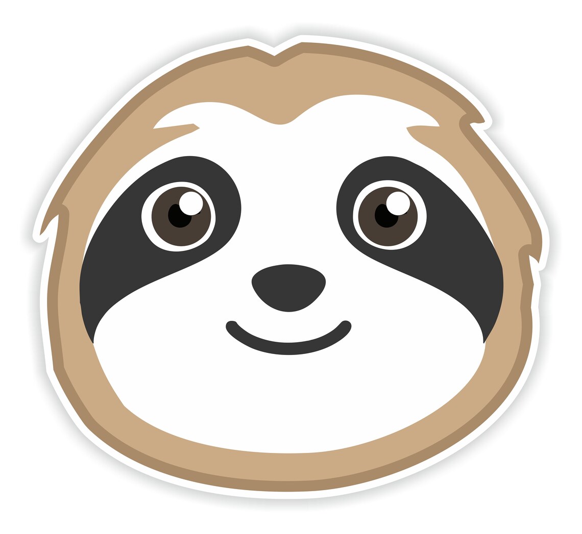 Sloth Smiling Sticker for Bumper Car Van Truck Motorcycle He | Inspire ...