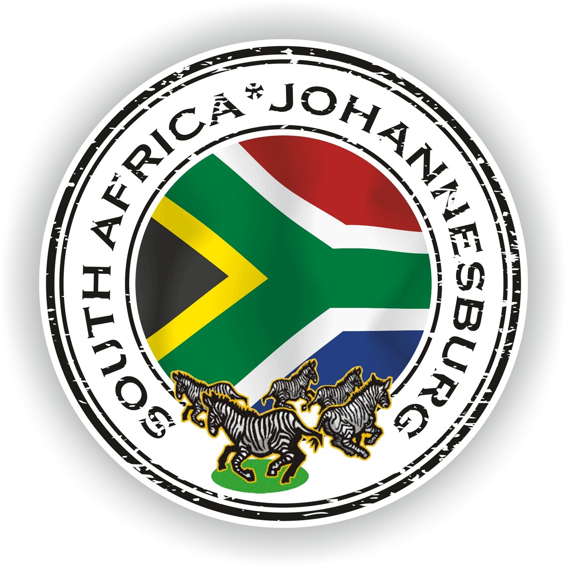 South Africa Johannesburg Seal Sticker Round Flag for Laptop | Inspire ...