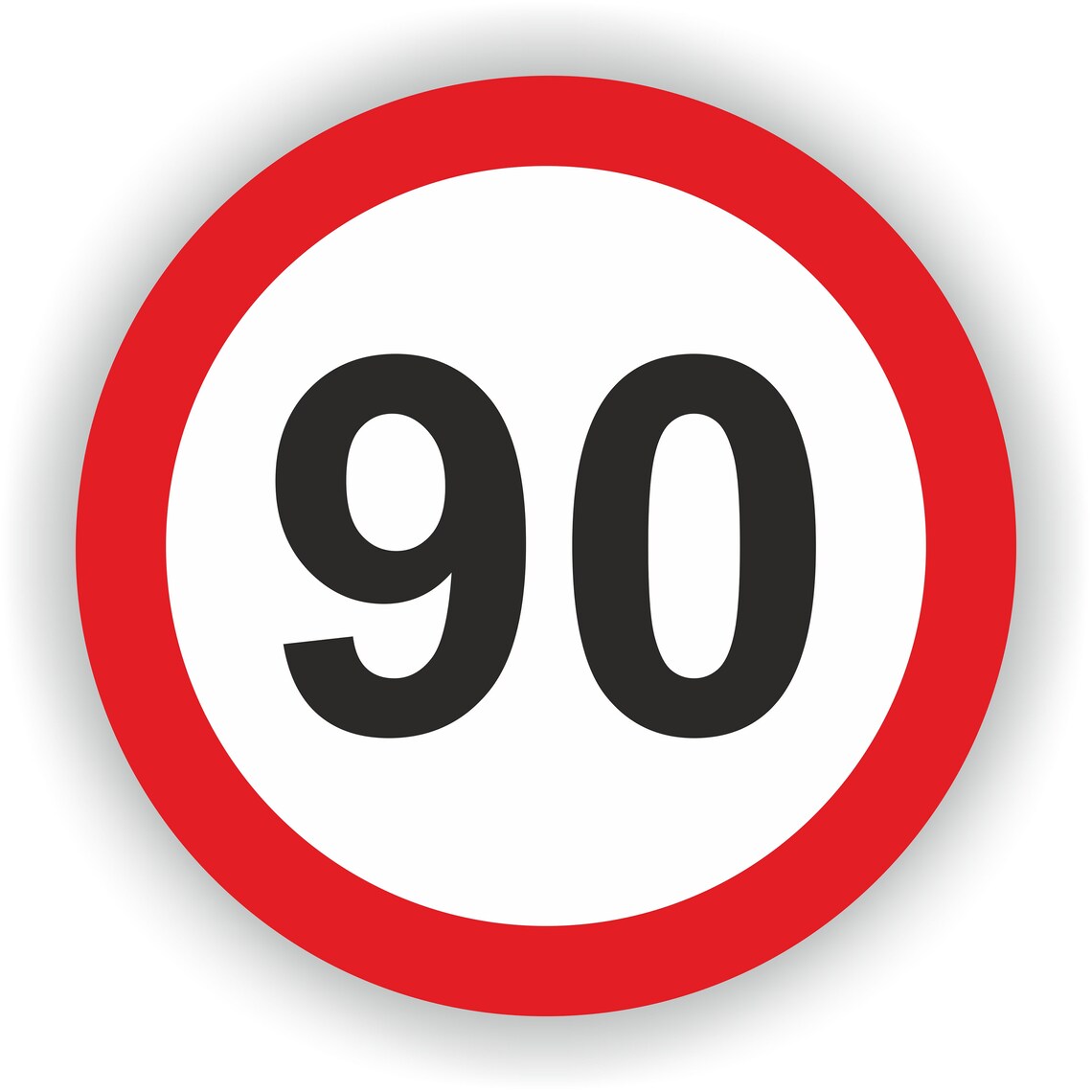 Speed Limit 90 Warning Sticker for Truck Bumper Car Laptop B | Inspire ...