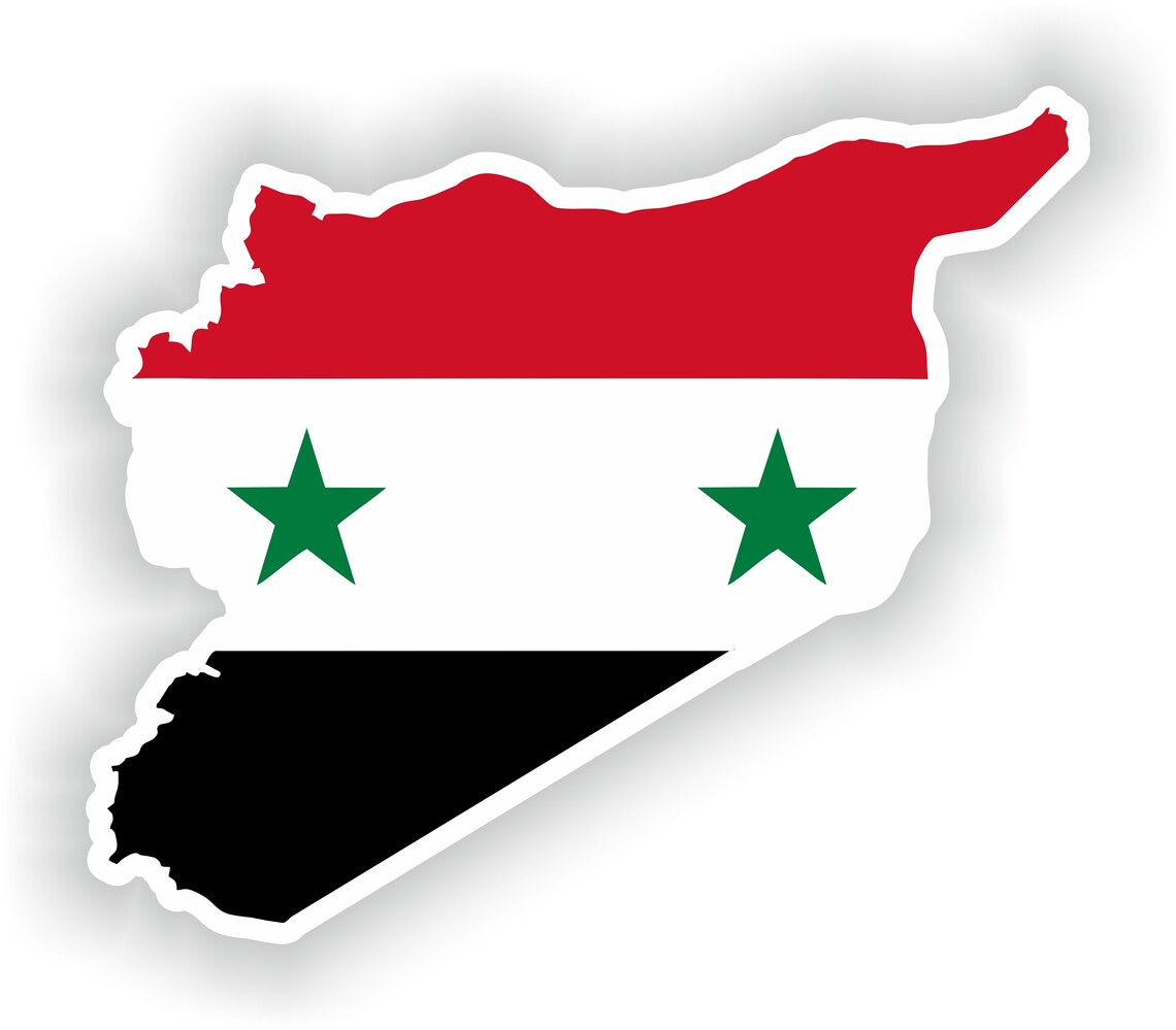 Syria Map Flag - Vinyl Sticker | Inspire Uplift