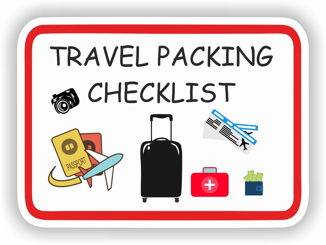 Travel Packing Checklist World Traveler Sticker for Bumper C | Inspire ...