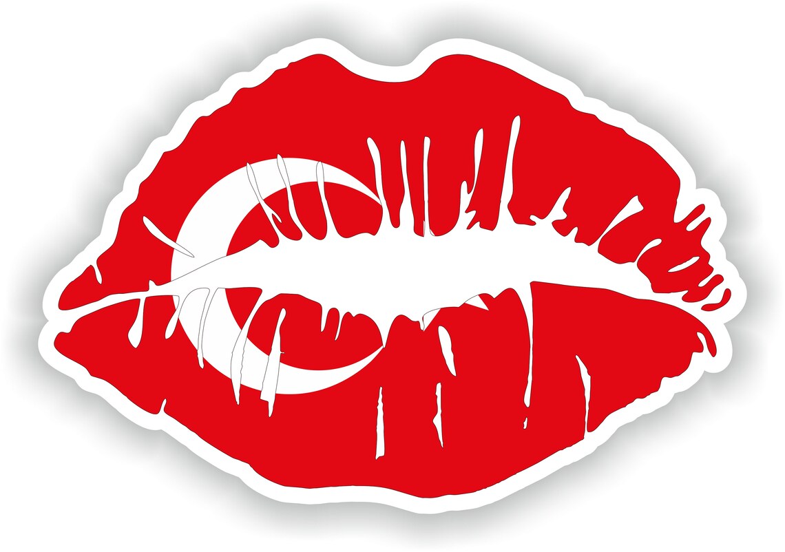 Turkey Lips Flag - Vinyl Sticker | Inspire Uplift