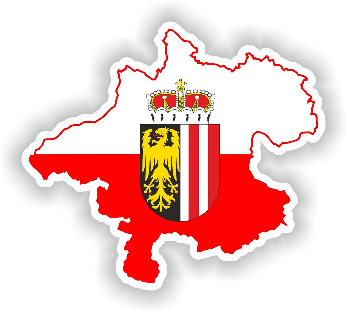 Upper Austria map Sticker Flag for Laptop Book Fridge Guitar | Inspire ...