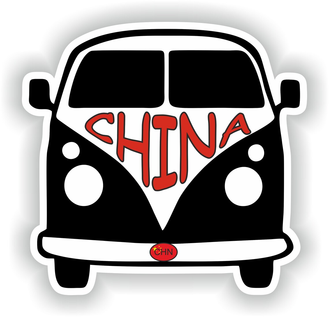 Van China Sticker for Car Truck Mobile Home Caravane Laptop | Inspire Uplift