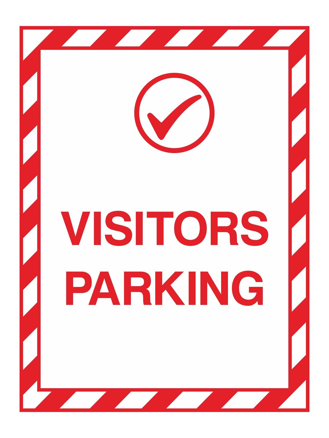 Visitors Parking Sign Warning Sticker for Bumper Car Laptop | Inspire ...
